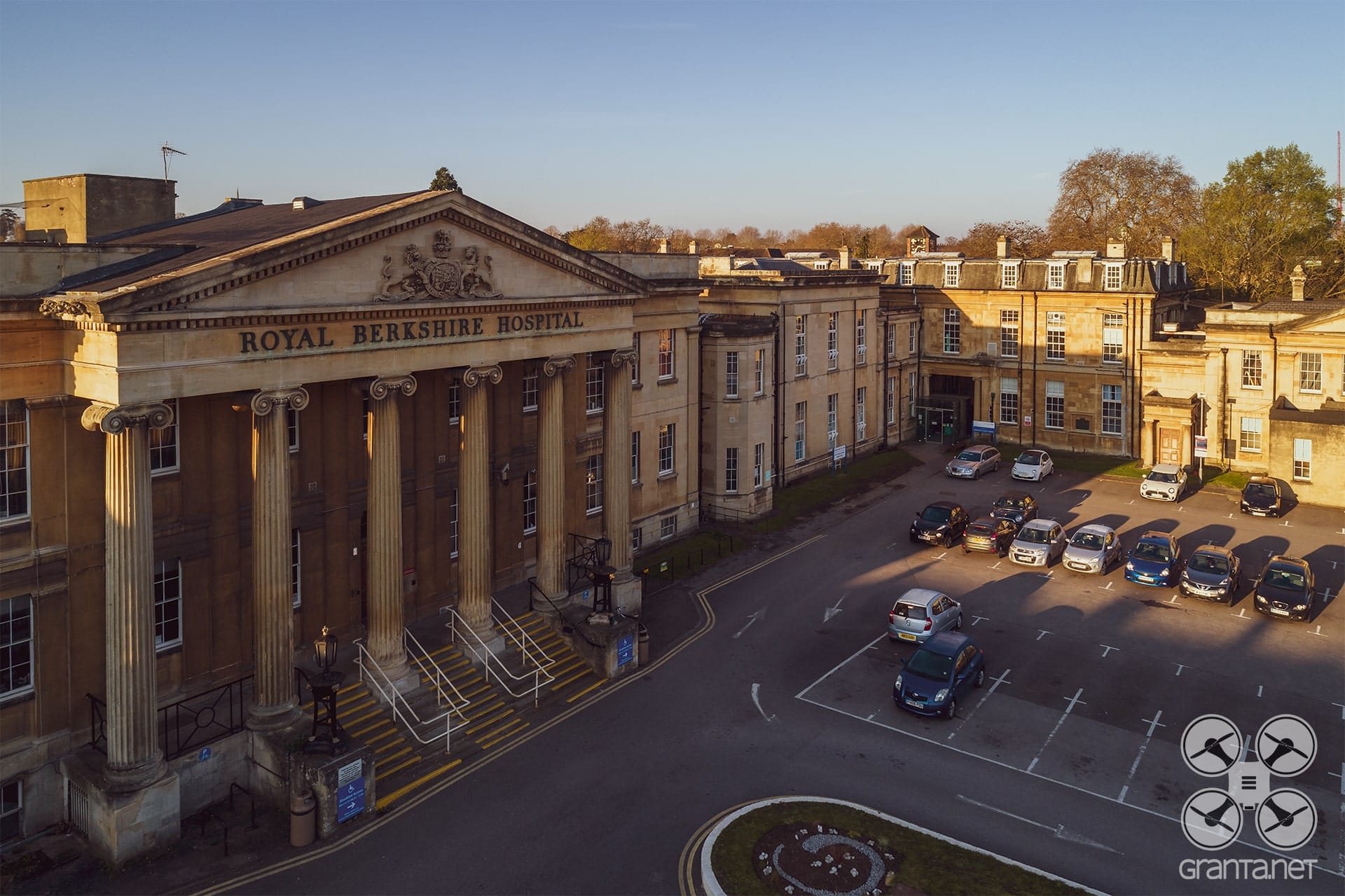 Royal Berksire Hospital Drone filming by Granta Network Solutions